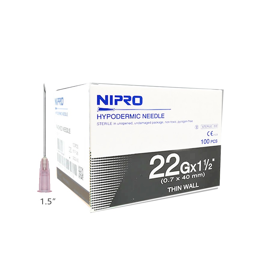 เข็มฉีดยา NIPRO HYPODERMIC NEEDLE 1 กล่อง (100 ชิ้น) สำหรับฉีดยา No ...