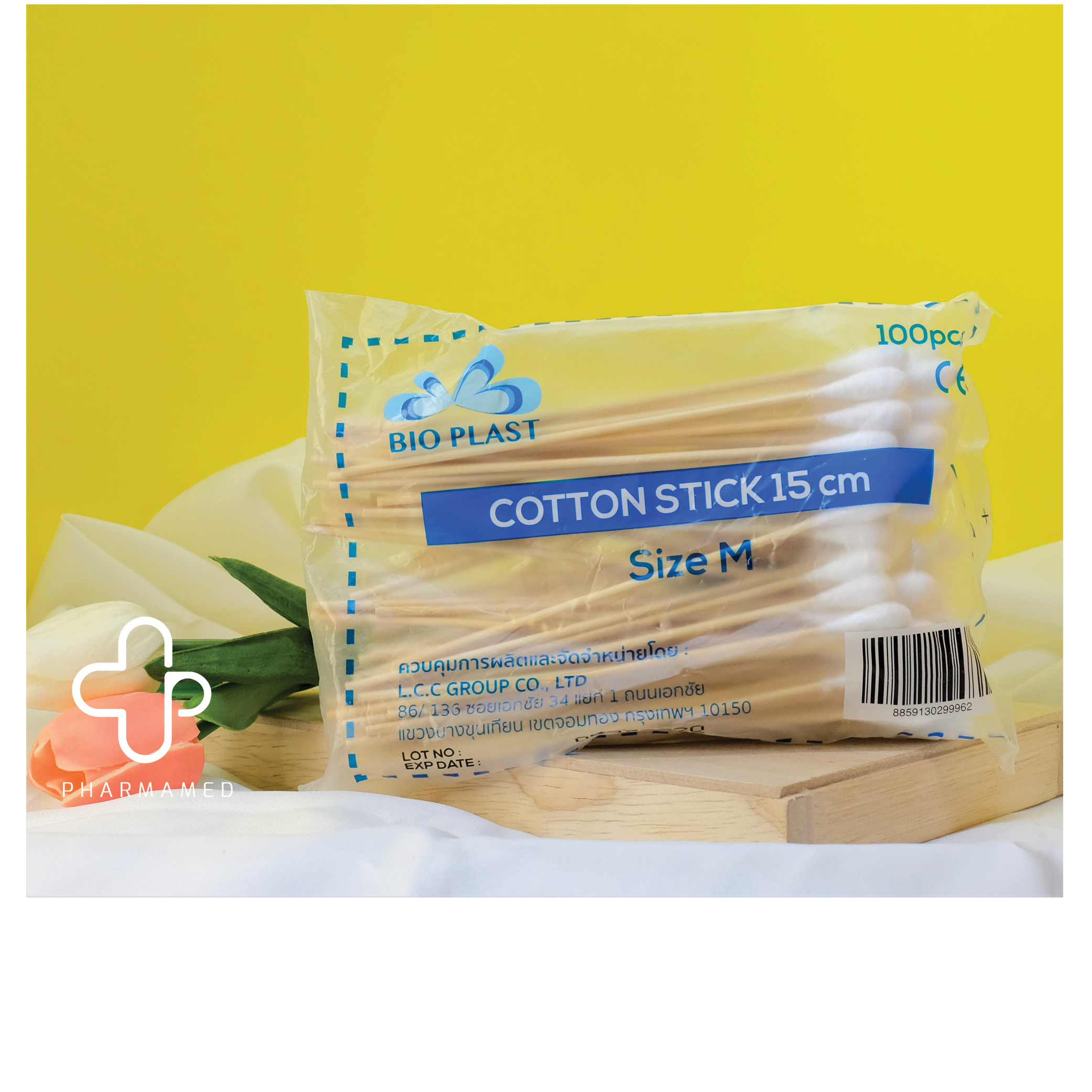 ไม้พันสำลี COTTON STICK 15CM "S" 100ชิ้น - BE KIND PHARMACY - ThaiPick