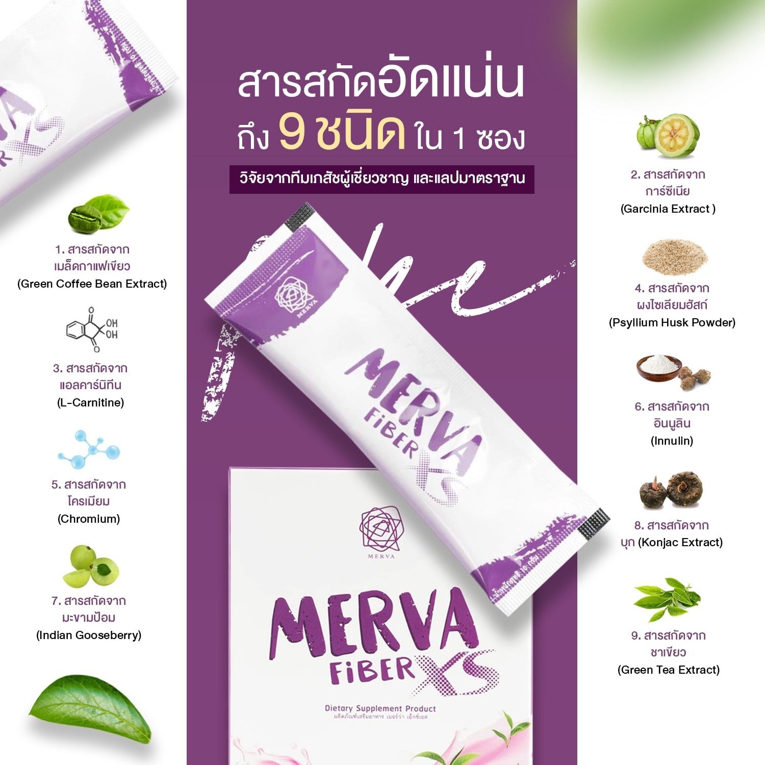 MERVA FIBER XS ไฟเบอร์ ดีท็อก ดีท็อกซ์ ไฟเบอร์ดีท็อกซ์ Detox ลำไส้ ดี ...