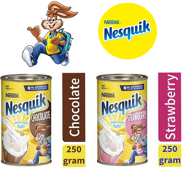 Nestle Nesquik Chocolate & Strawberry Flavour Milkshake Powder, 250 g ...