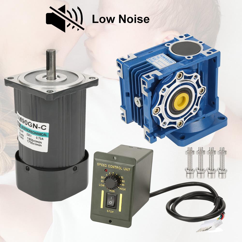 【clearance AC Gear Motor sale】 AC220V 90W ความเร็วหนอนล็อคตัวเองปรับ CW ...