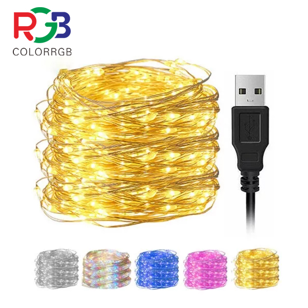 led string light 2m 10m 20m usb powerline fairy lights string lights copper lights for bedrom ...