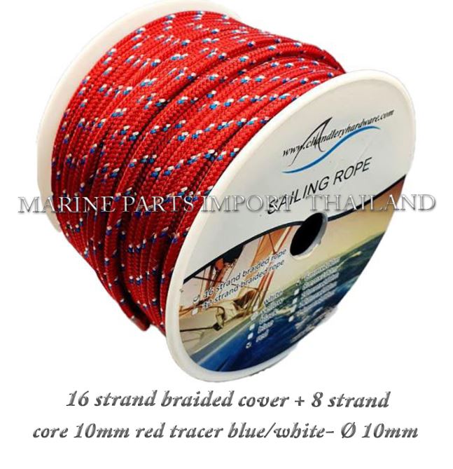 Rope Polyester boatmarine sailboat line 16 strand braided cover 8 ...