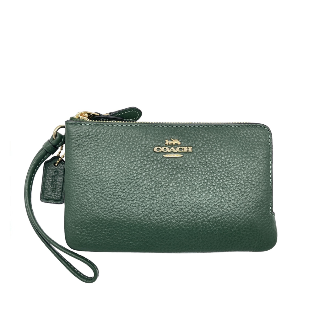 ของแท้ กระเป๋าคล้องมือ COACH 6649 DOUBLE CORNER ZIP WRISTLET (IMQVC ...