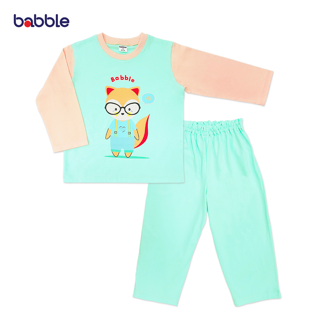 BABBLE ชุดนอนเด็ก ชุดเซตเด็ก ผ้าฝ้าย100% ชุดไปเที่ยวเด็ก อายุ 3 ปี ถึง ...