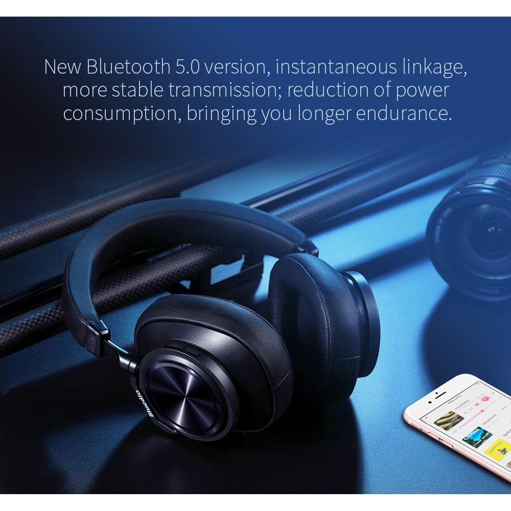 Bluedio T7 หูฟังบลูทูธ User - Defined Active การตัดเสียงรบกวนชุดหูฟัง ...