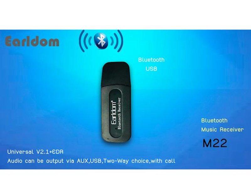 EARLDOM M22 ตัวรับสัญญาณ บลูทูธ เป็นหัว USB มีสาย AUX ใช้ได้กับเครื่องเสียง รถยนต์ ลำโพงคอม ...
