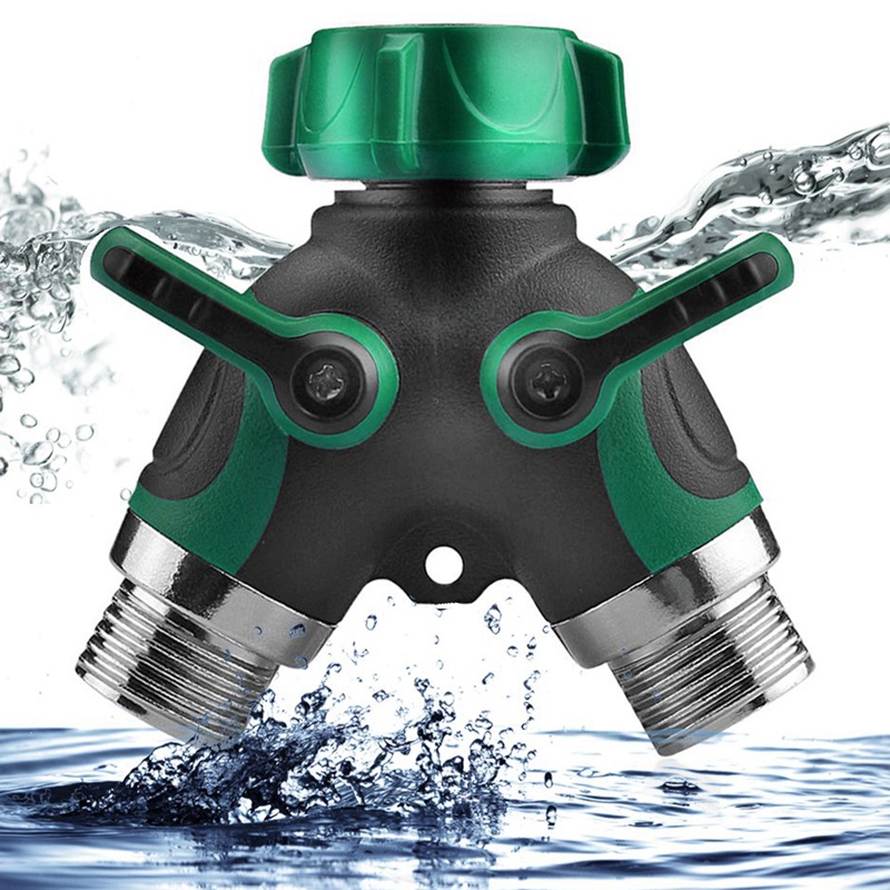 2 Way Y Shape Hose Connector Garden Splitter Comfortable Plastic Grip ...