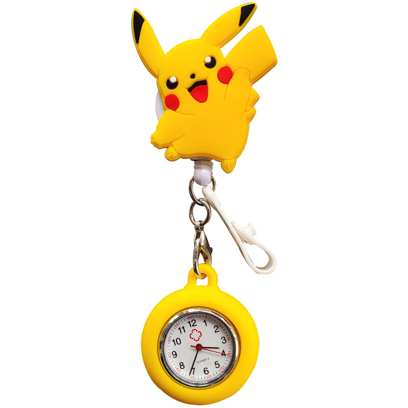 Cartoon Cute Silicone Retractable Waterproof Pocket Watch Nurse's Watch ...