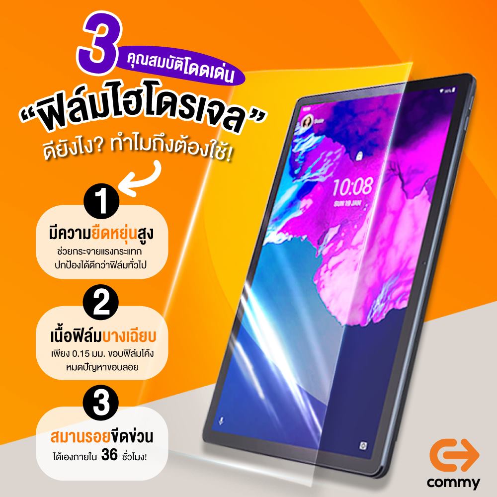 ฟิล์มไฮโดรเจล COMMY Xiaomi ทุกรุ่น Mi 11,11T Pro, 11T ,11 Pro ,11 Lite,Note 10,Note 10 Pro,Note ...