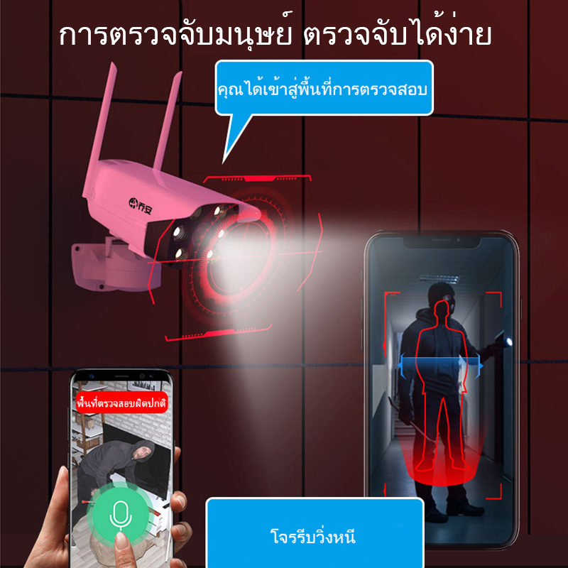 FNK vision กล้องวงจรปิดไร้สาย FHD 1596P 5 ล้านพิกเซล มองเห็นในที่มืด ...
