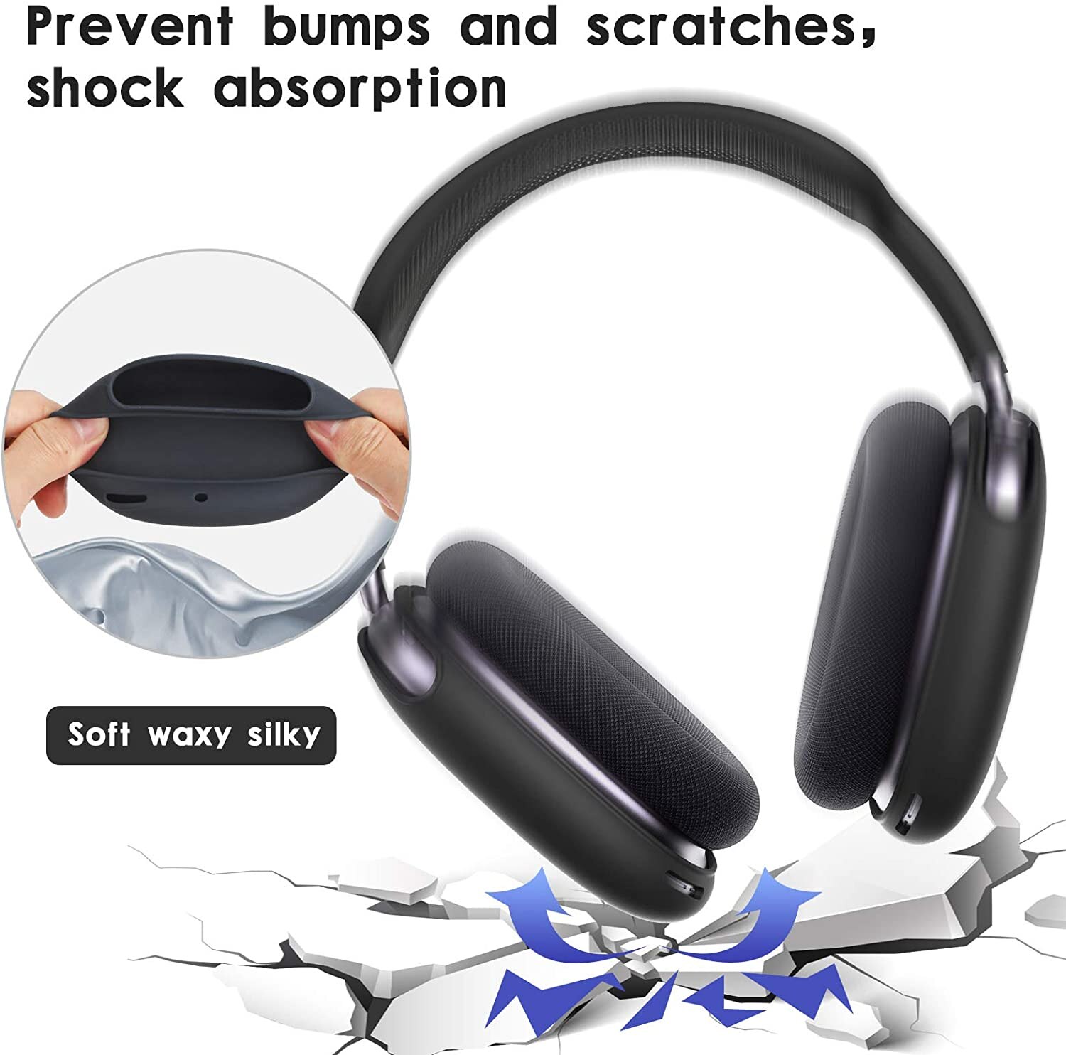 Soft Silicone Case Compatible With Airpods Max Cover For AirPod Max Ear ...