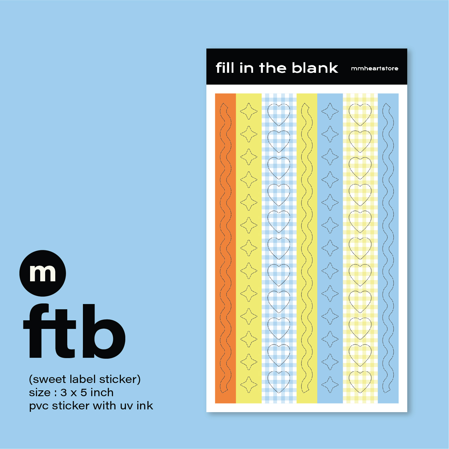 (m) fill in the blank Sticker | Fresh ver. | mmheartstore ...