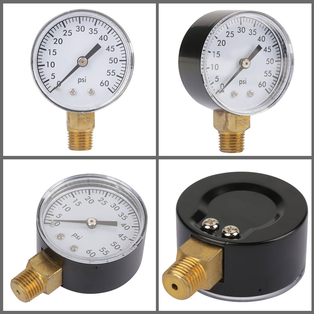 0-60psi เครื่องวัดความดัน Manometer สำหรับ Water Air Oil Dial ...