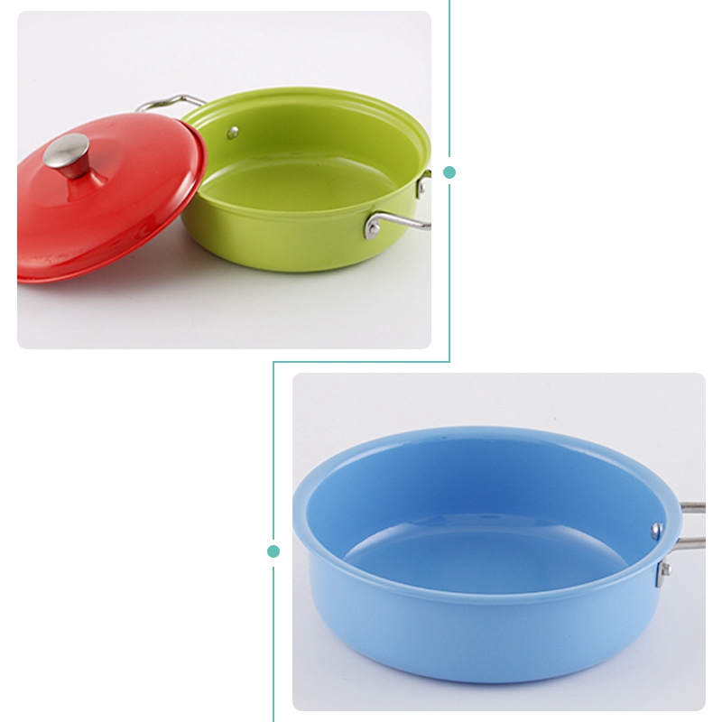 25Pcs Pretend Play Toy Simulation Colorful Stainless Steel Cookware Pan ...