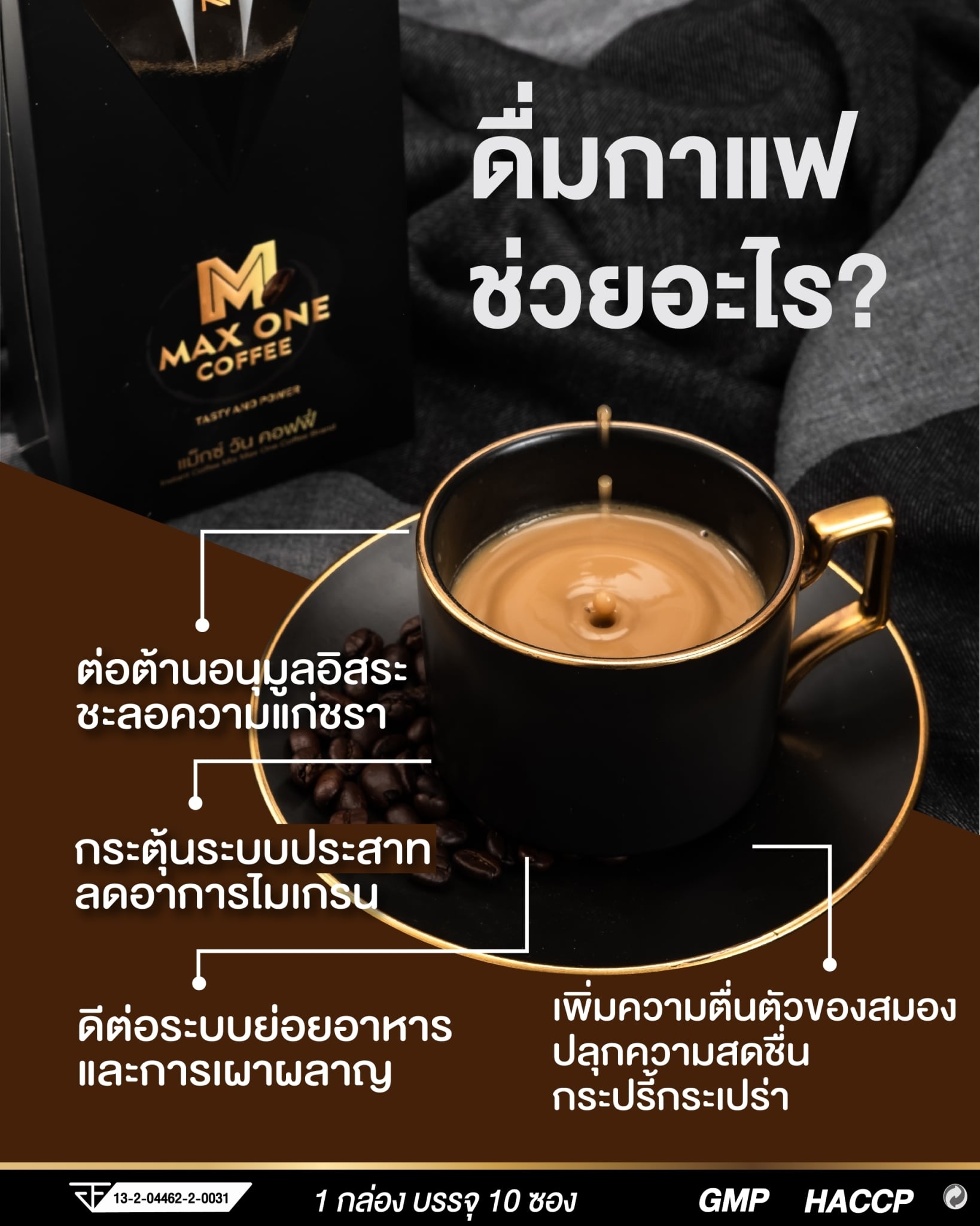 ซื้อ 3 กล่อง แถมเพิ่ม 3 ซอง MAX ONE COFFEE แม็กซ์วัน คอฟฟี่ กาแฟแม็กซ์วัน กาแฟสำหรับผู้ชาย จัด ...
