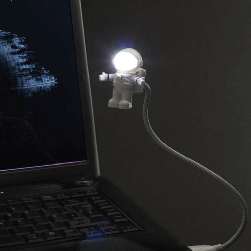 Night Light Astronaut Flexible LED Reading Lamp Creative Mini USB Tube ...