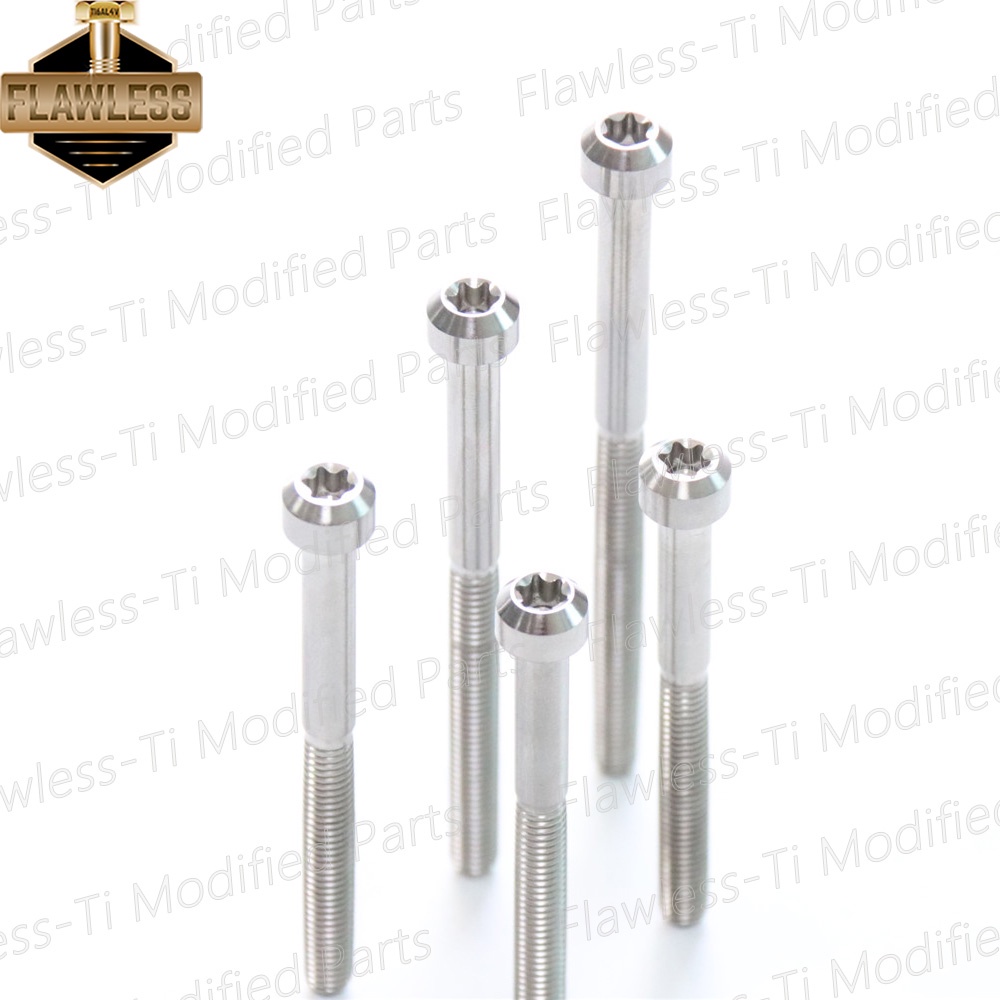 Flawless-ti Gr5 น็อตคลัทช์เครื่องยนต์ไทเทเนียม M6×10 12 15 20 25 30 35 ...
