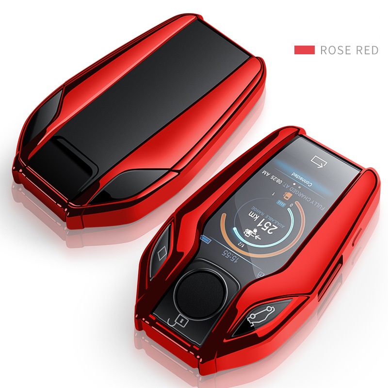 TPU Car Fully Key Case LED Display Key Cover Case for BMW 5 7 series ...
