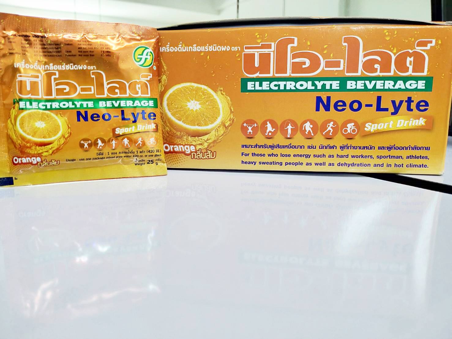 Neo-Lyte Sport Drink Electrolyte Beverage นีโอ-ไลต์ รสส้ม 25 กรัม 50 ...
