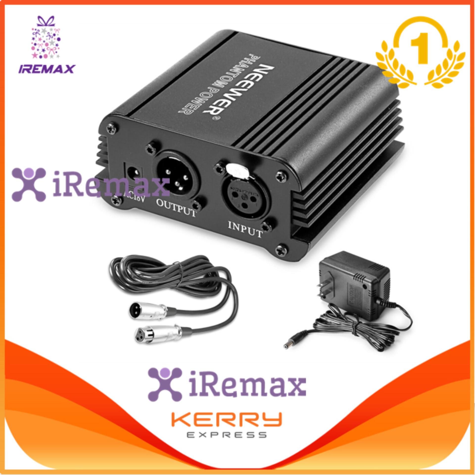 iremax Mini 1-Channel 48V Phantom Power Supply with Power Adapter for ...