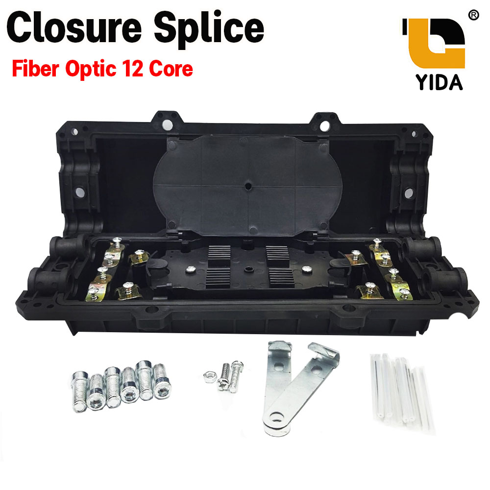Closure Splice Fiber Optic 12 Core / 24 Core Outdoor กล่องกันน้ำสีดำ ...