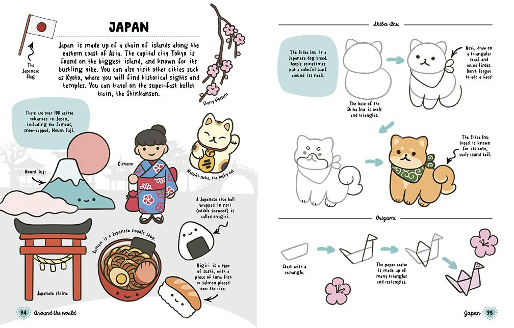 Querida หนังสือภาษาอังกฤษ How to Draw Cute Stuff Around the World (Draw ...