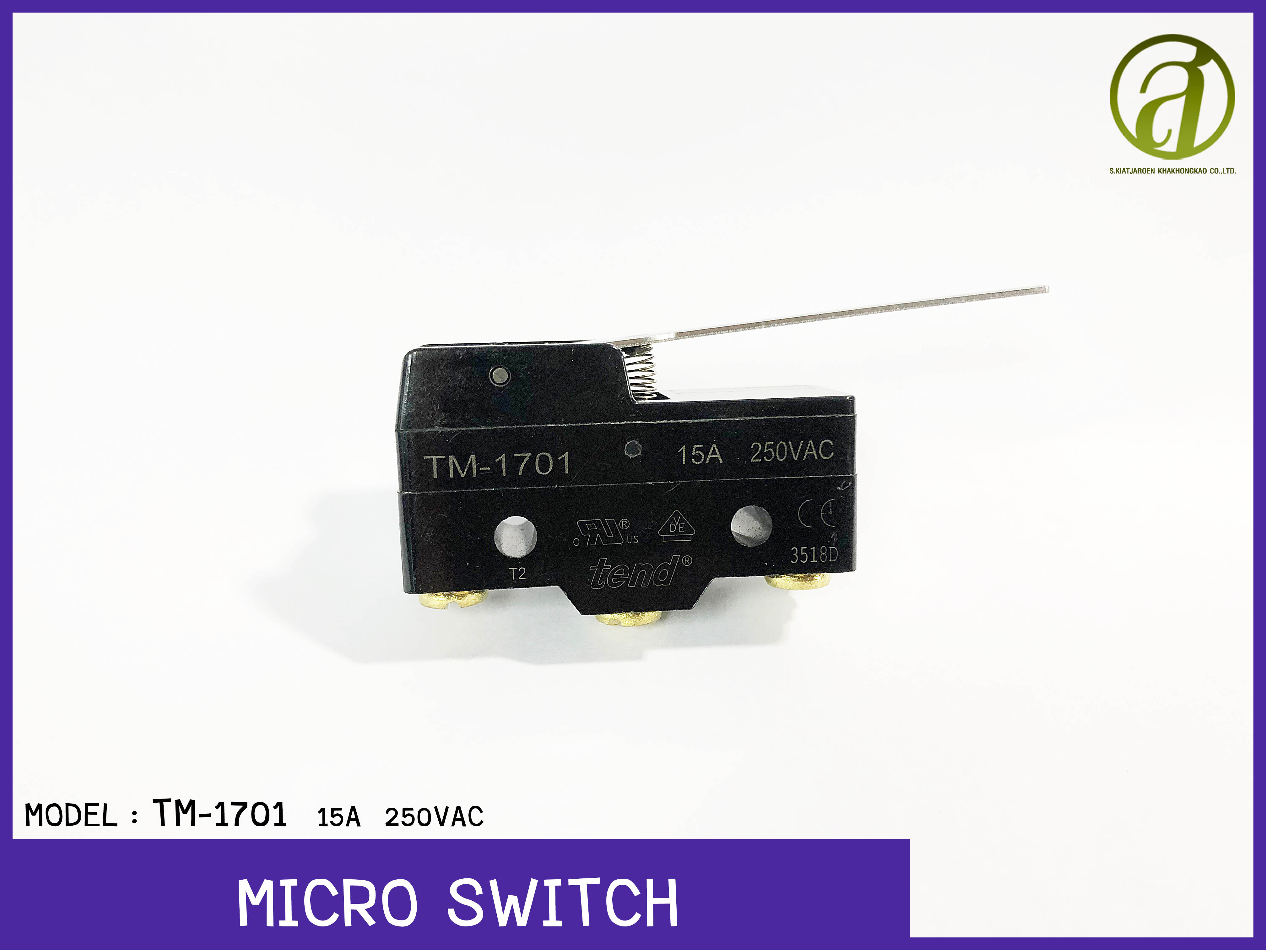 Tend ไมโครสวิตช์ Micro Switch รุ่น TM-1701 15A 250VAC | Lazada.co.th