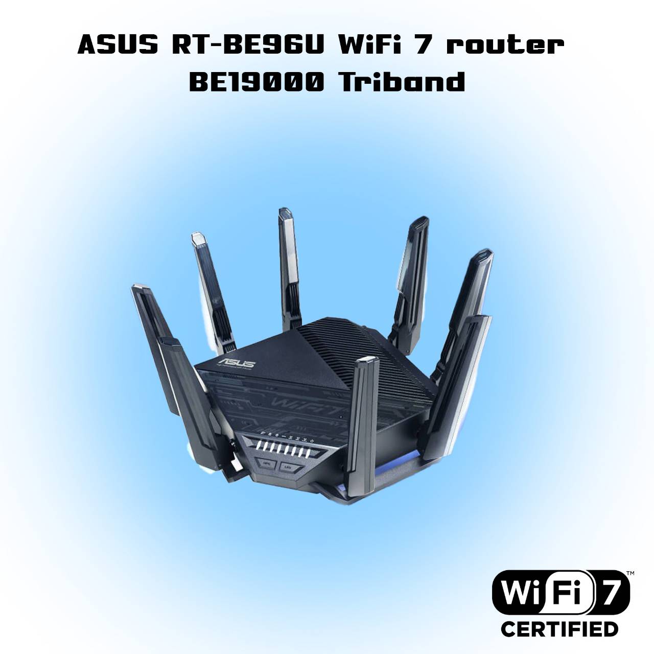 (ส่งจากไทย) ASUS RT-BE96U BE19000 Tri-band WiFi 7 Router ใหม่ 320MHz ...
