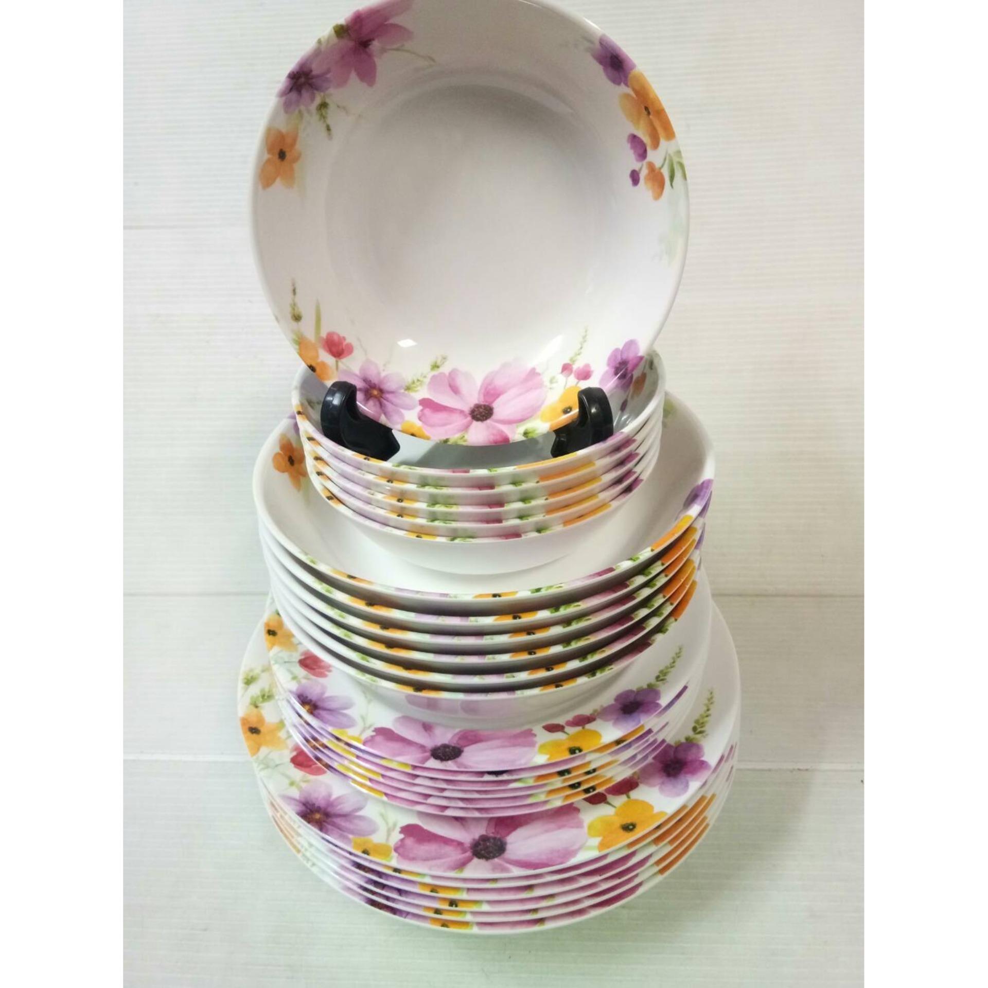 Srithai Superware ขุดเซ็ท24 ชิ้น มาใหม่ ลายสวีทฟลอร่า (ลดจัดหนักยกชุด ...