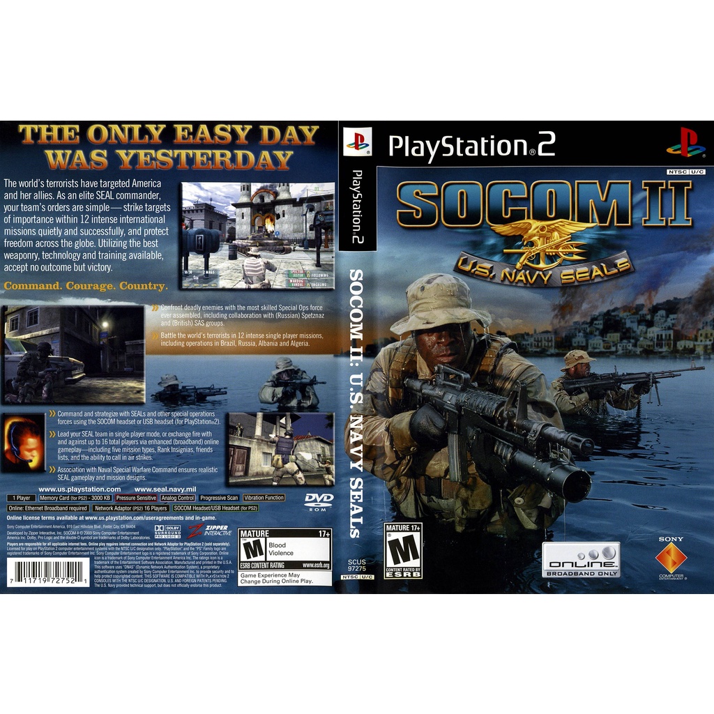 แผ่นเกมส์ PS2 SOCOM II U.S. Navy SEALs คุณภาพ ส่งไว | Lazada.co.th