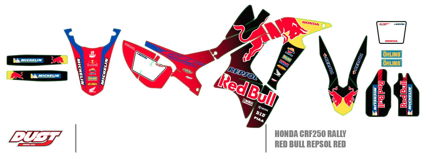 สติ๊กเกอร์วิบาก Honda CRF 250 Rally ทั้งคัน Graphic kit สติ๊กเกอร์ ...