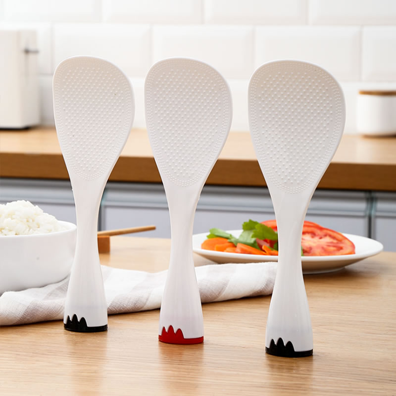 Standing Rice Paddle White Japanese Rice Scoop BPA Free Plastic Rice ...