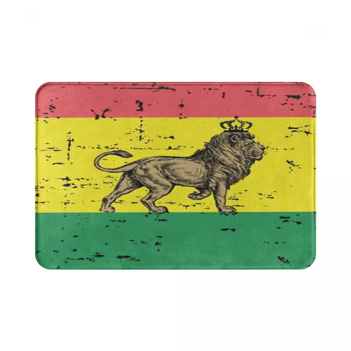 Rasta Cool Lion Jamaica Flag Door Mat - Area Rug Outdoor Indoor Welcome ...