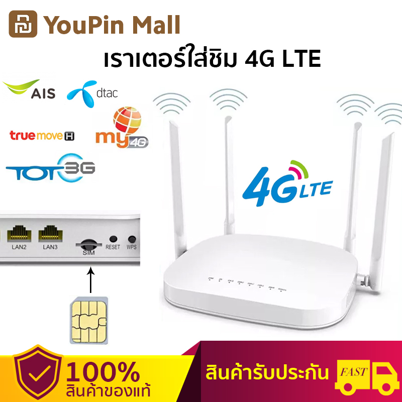 Youpin 4G router wifi SIM wifi router (TURE AIS dtac My 4G)เร้าเตอร์ใส่ ...