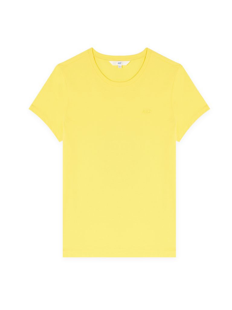 AIIZ (เอ ทู แซด) - เสื้อยืดคอกลมผู้หญิง Womens Crew Neck Solid Basic ...