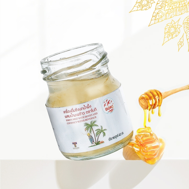 BOKI เครื่องดื่มรังนกน้ำผึ้งผสมน้ำมะพร้าว ตราโบกิ (42ml x 3) 6 กล่อง ...