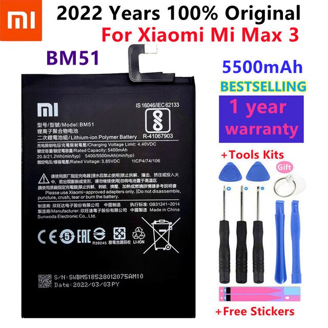 Original Battery Xiaomi Mi Redmi Note Max Mix 2 3 3S 3X 4 4X 4A 5 5A 5S ...