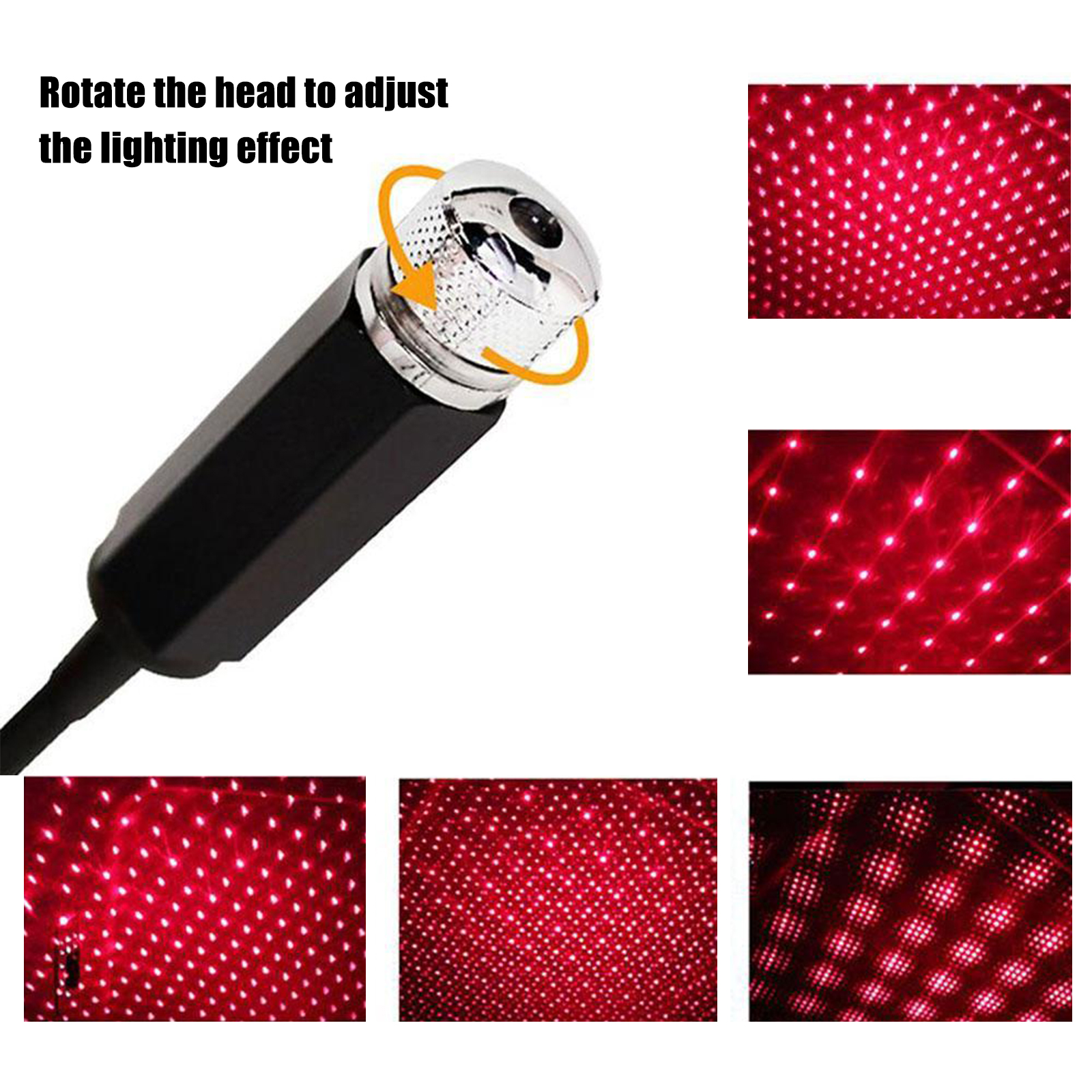 Mini LED Car Roof Star Night Light Projector Atmosphere Galaxy Lamp USB ...