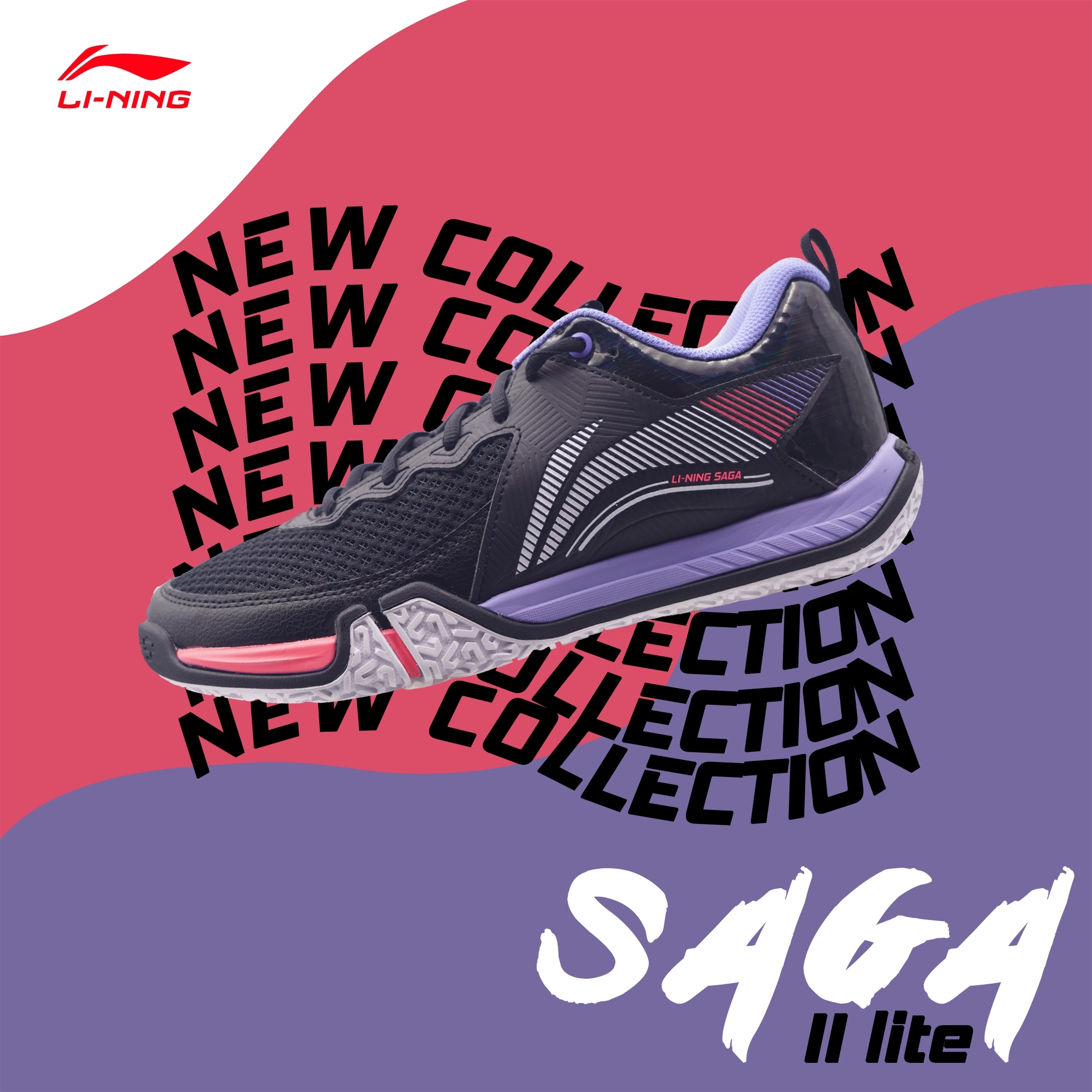 LI-NING รองเท้าแบดมินตัน SAGA II LITE (AYTT003) BADMINTON SHOES - Li ...
