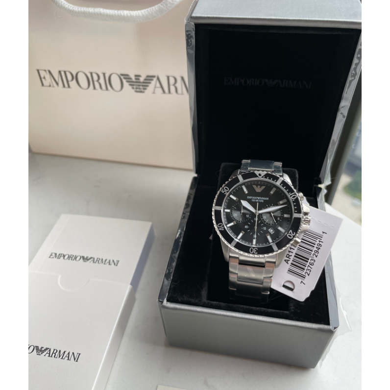 Emporio Armani Chronograph Stainless Steel Watch AR11360 - watchtag ...
