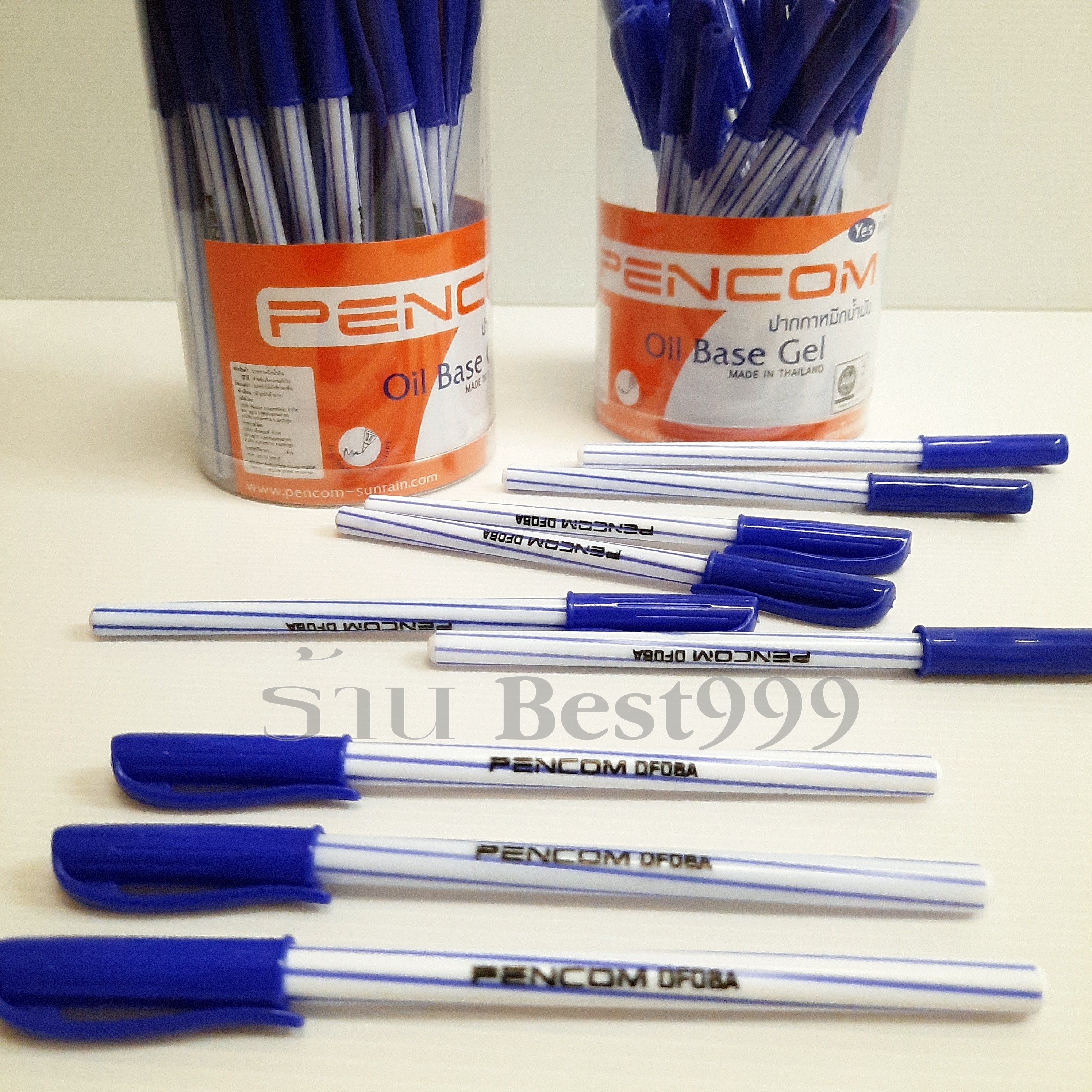 ปากกาหมึกน้ำมัน PENCOM ( 10 ด้าม ) ขนาดหัวปากกา 0.5 มิลลิเมตร ไม่กลัวอากาศเย็น เขียนง่าย ...