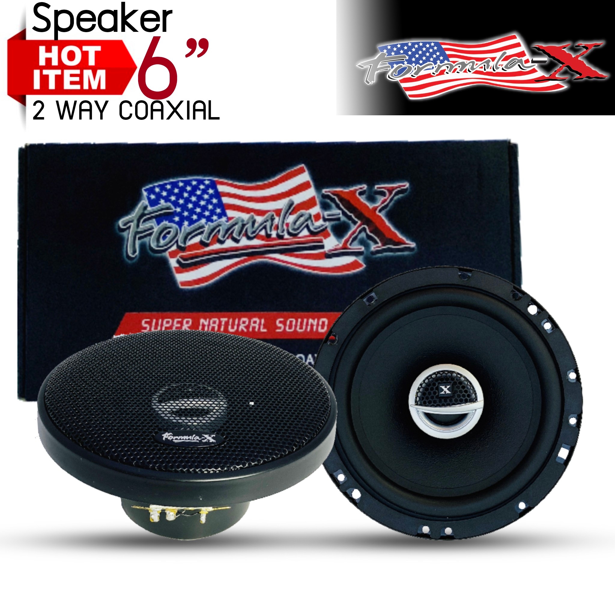 FORMULA-X รุ่น FX-65X ลำโพงรถยนต์6.5 นิ้วแกนร่วม 2ทาง ชุดทวิตเตอร์ซิลค์ ...