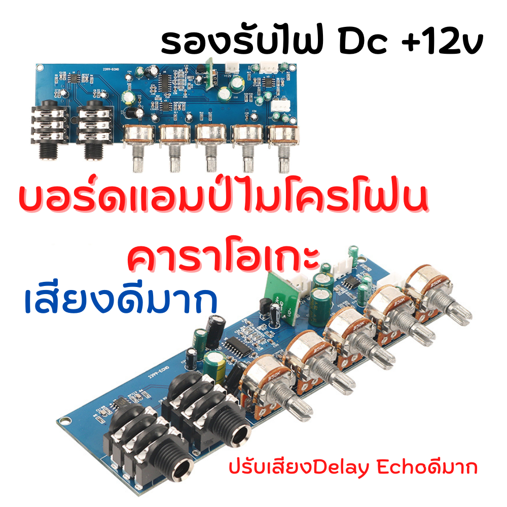 สินค้าจัดส่งในไทย ปรีไมค์ คาราโอเกะ บอร์ดปรีไมค์คาราโอเกะ บอร์ดแอมป์ ไฟ DC12V | Lazada.co.th
