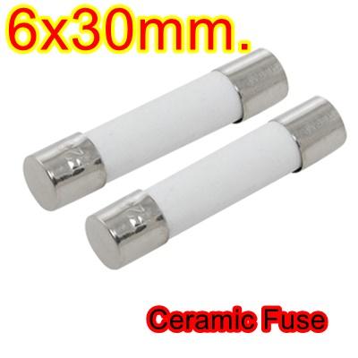 (10ตัว) F20AL250V , 20A 250V , Ceramic Fuse 6x30mm. เซรามิคฟิวส์ แบบขาด ...