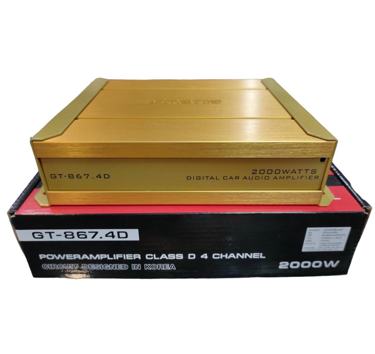 GRATIA รุ่น GT-867.4D เพาเวอร์แอมป์ สำหรับขับเสียงกลางแหลมได้16ดอก Class D 4CH 2000watts.วัตต์ ...