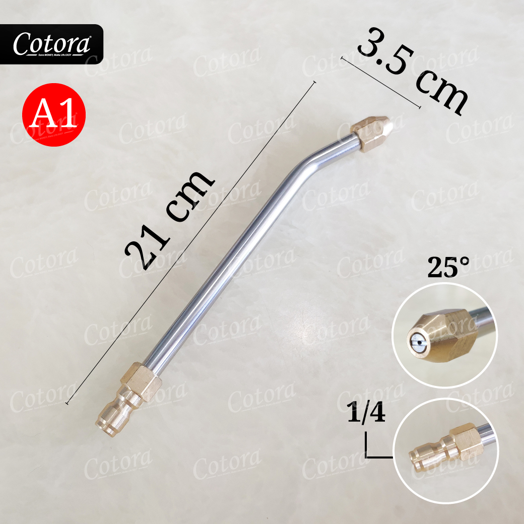 300 บาร์แท้ !! / 4350PSI คุณภาพสูง Cotora ปืนฉีดน้ำแรงดันสูง หัวสวมเร็ว 1/4" วัสดุด้านใน ...