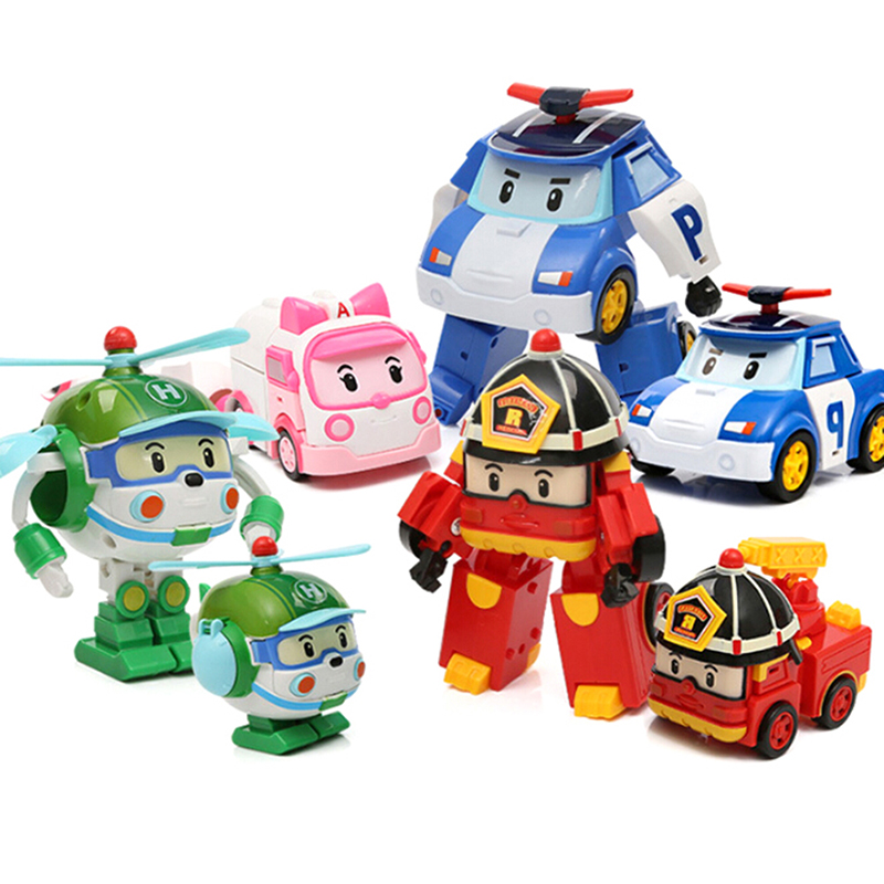 [Uptop] 6 ชิ้น - ประเภทต่างๆ ROBOCAR Poli หุ่นยนต์เปลี่ยนเป็นรถ ของเล่น ...