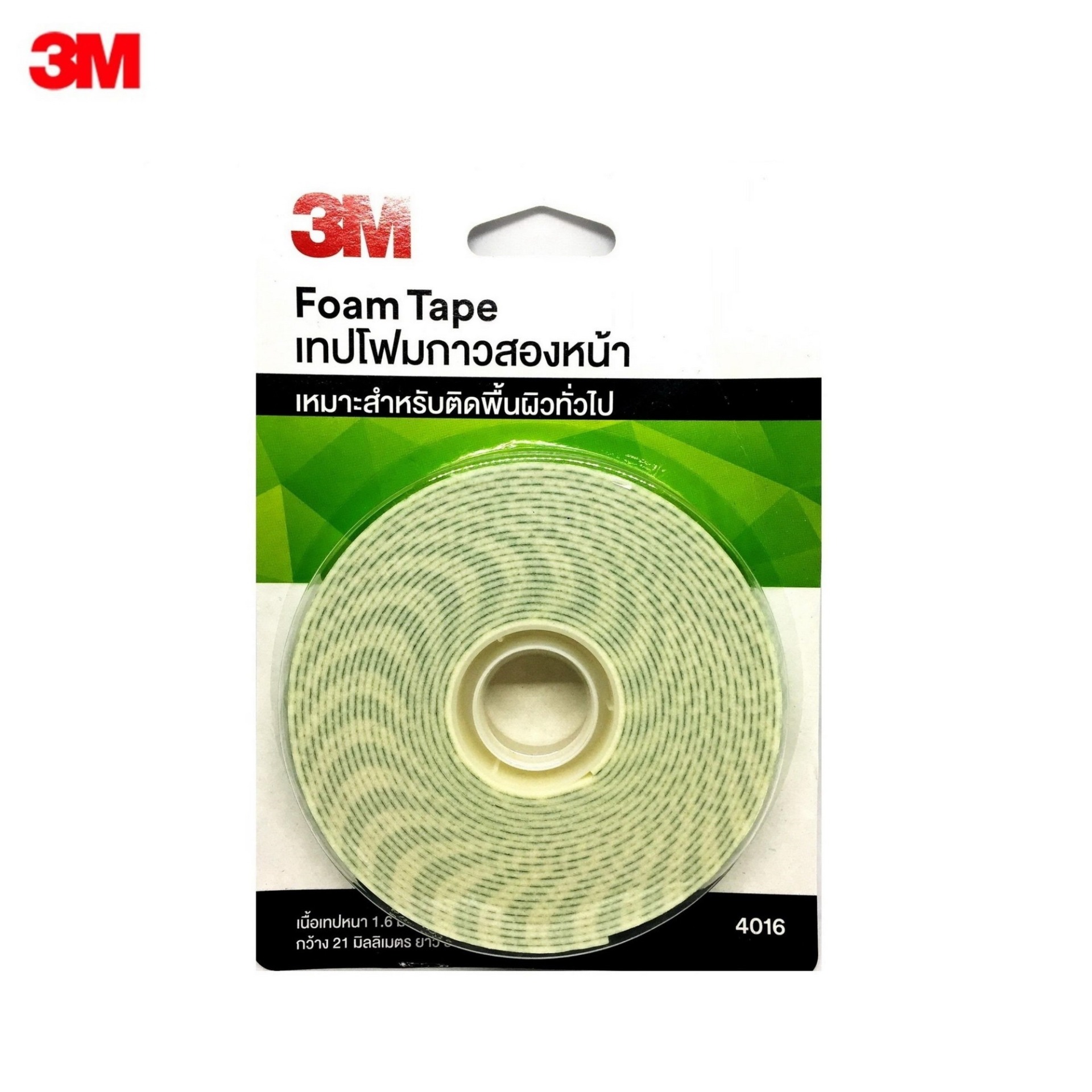 3M 4016 21มมx3เมตร เทปโฟมกาวสองหน้า หนา 1.6มม Double Coated Urethane ...