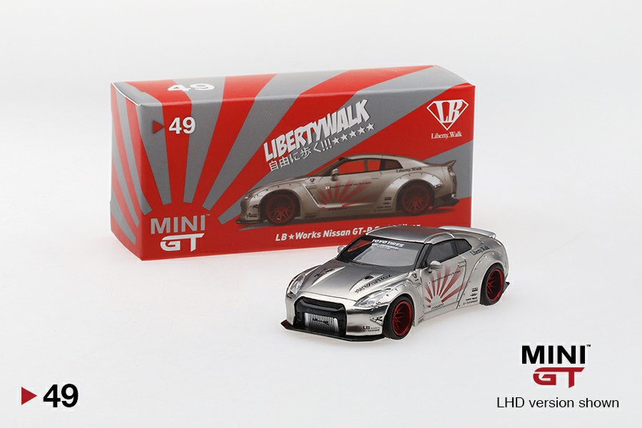 NISSAN GT-R R35 TYPE 1 REAR WING VER.2 SATIN SILVER RHD 1:64 (MINIGT ...